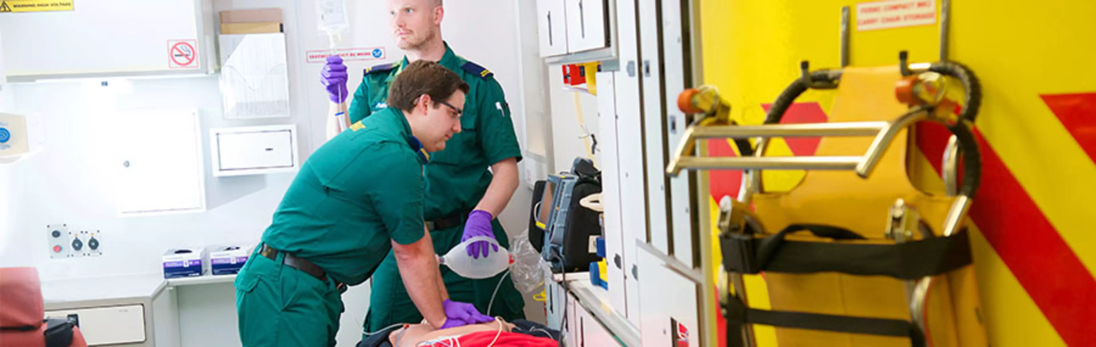 UCLan paramedic students and Allied Health Professions staff and ...