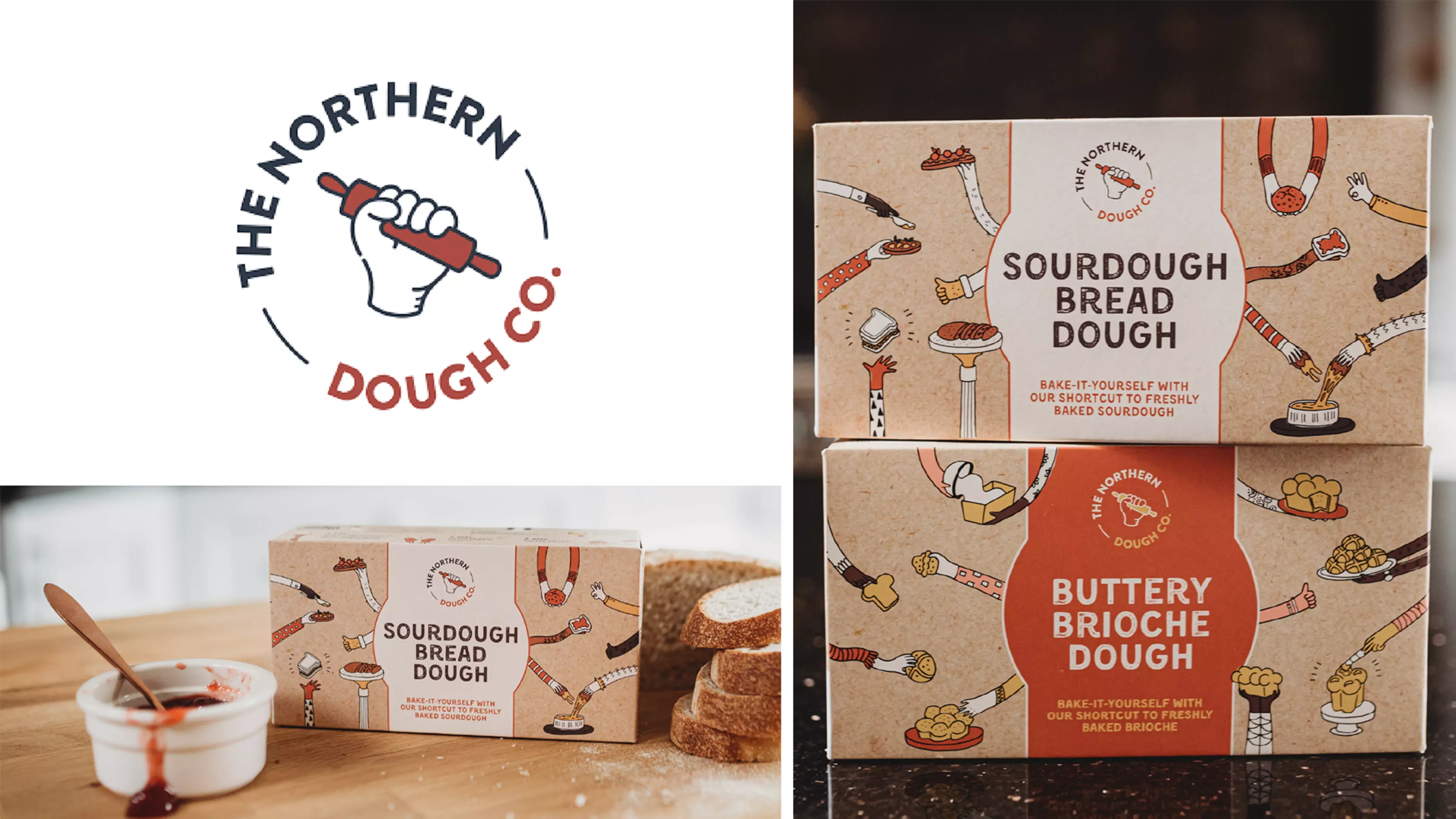 The Northern Dough Co.: Illustrations for a new look
